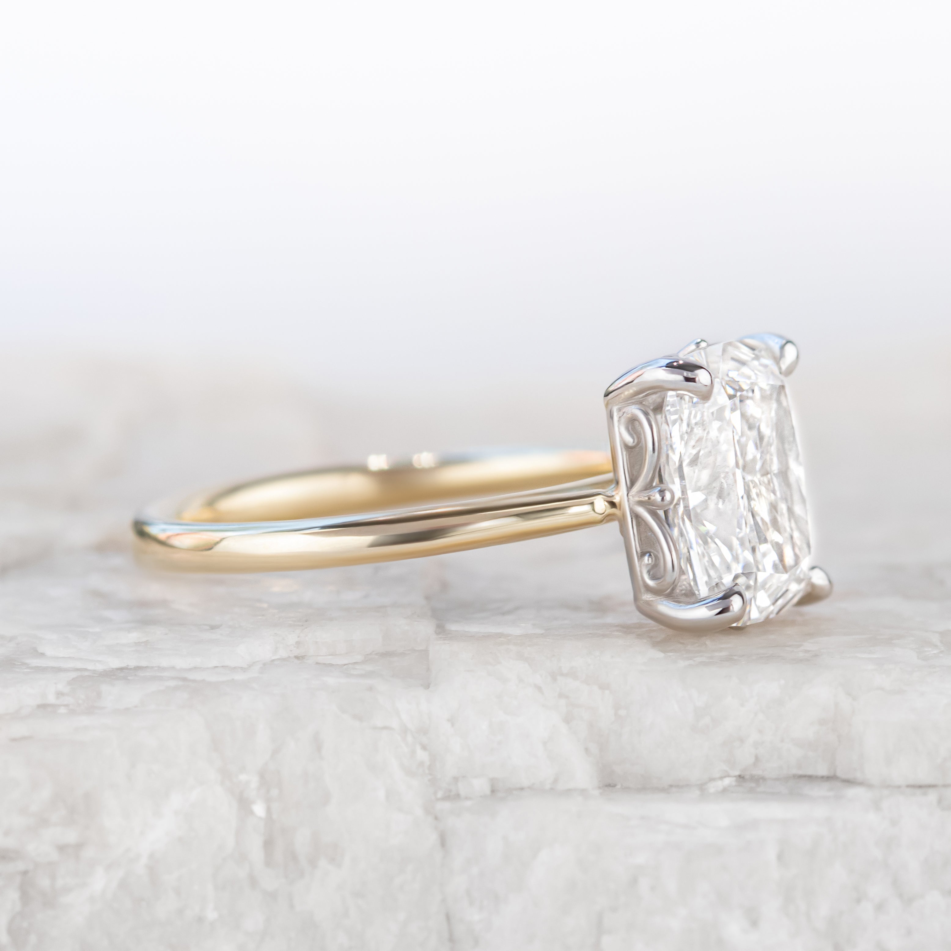 Widened Bands & Two-Tone Custom Engagement Rings: Modern & Timeless ...